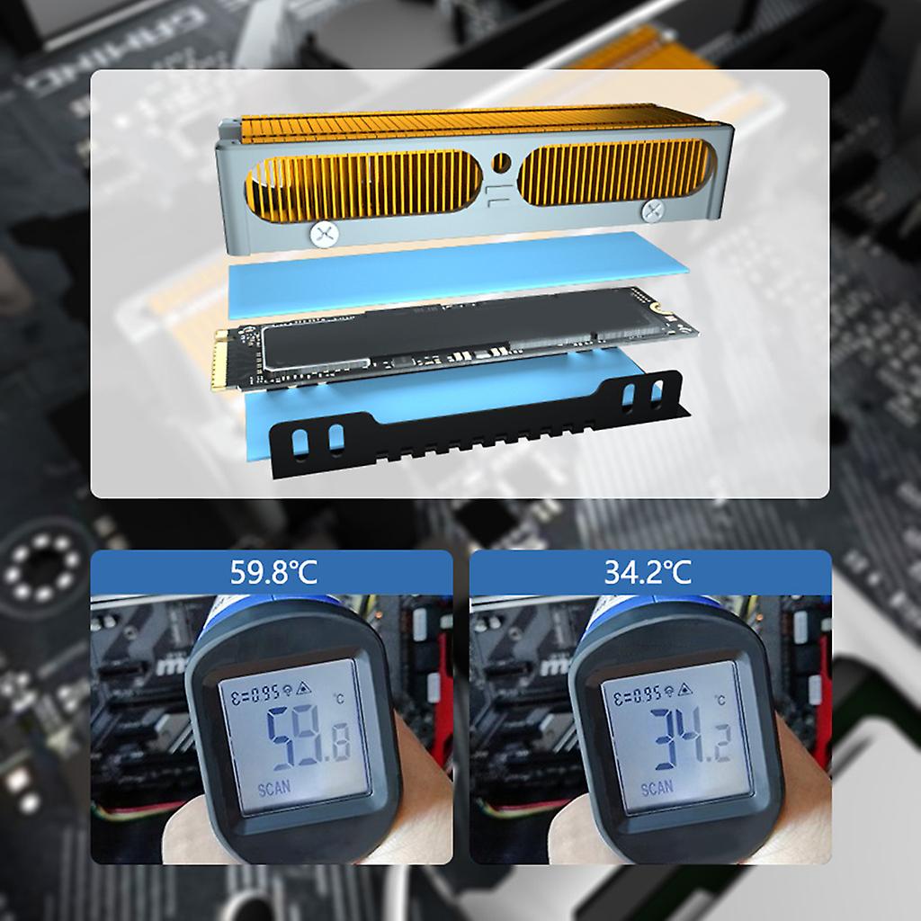 All Copper Heat Sink Pipe Ssd Radiator Nvme Hard Disk 2280 22110 M2 ...