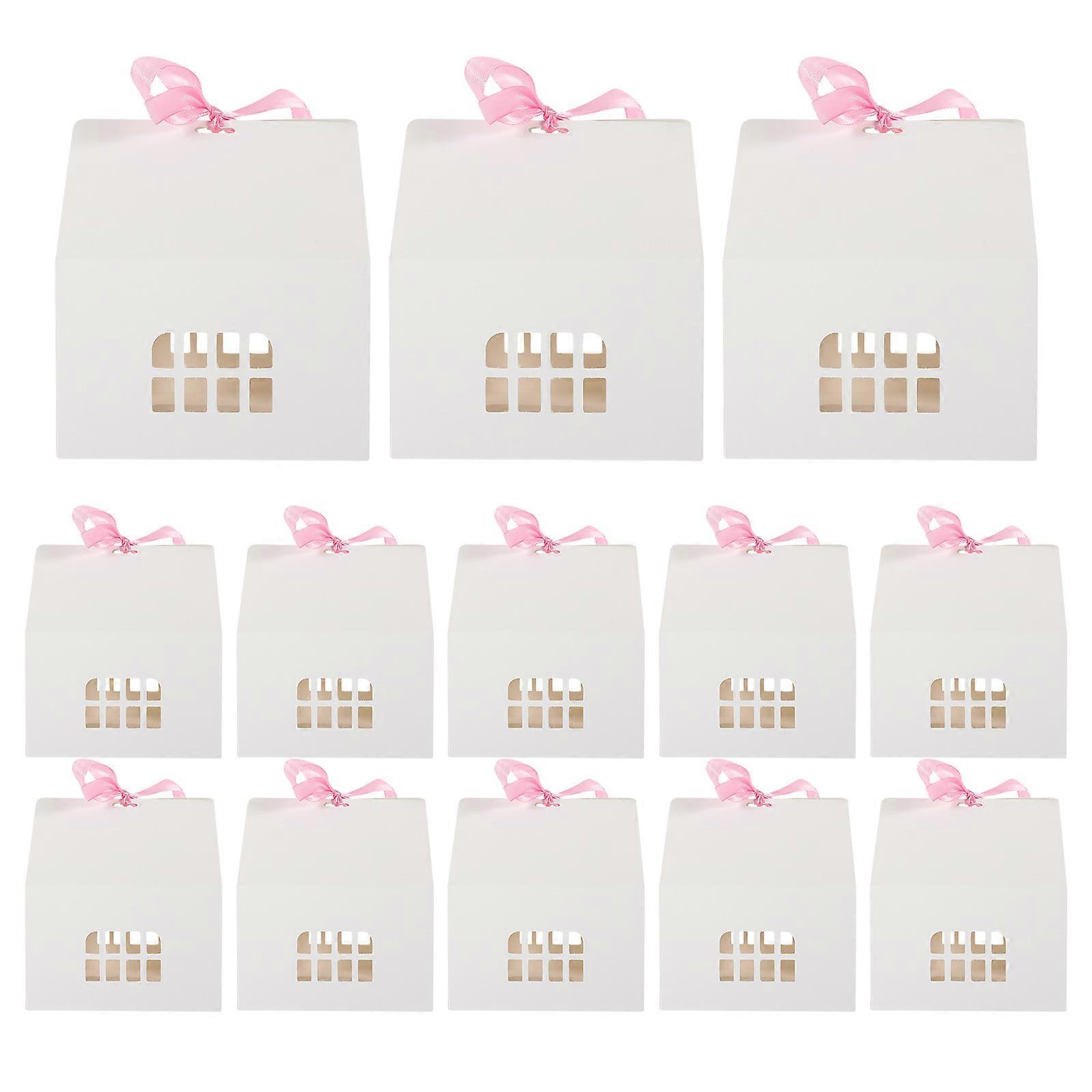 Candy Box Paper Hollow House Shape for Wedding Favor 12Pcs Gift Boxes ...