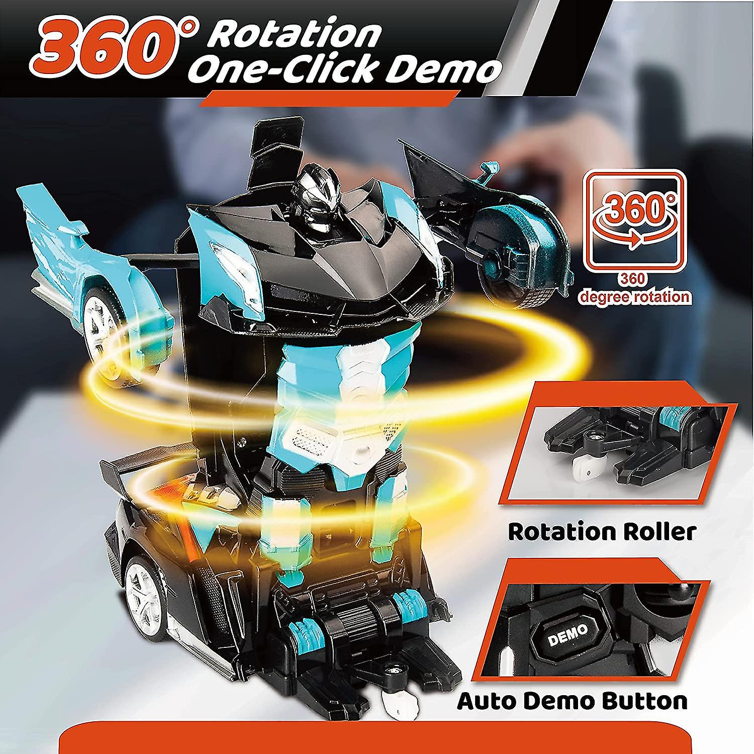 Katea Remote Control Car,transform Robot Rc Cars For Kids,2.4ghz 1:18 ...