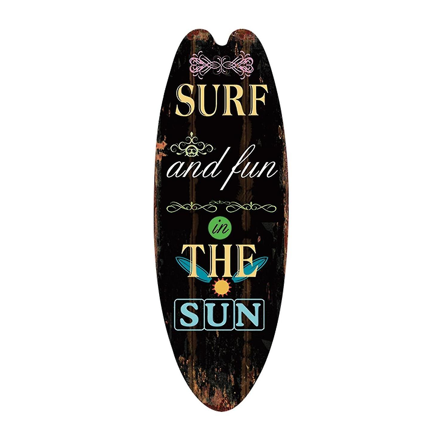 Wooden Surfboard Signs, Tiki Bar Decor Party Decorative Wall Art ...