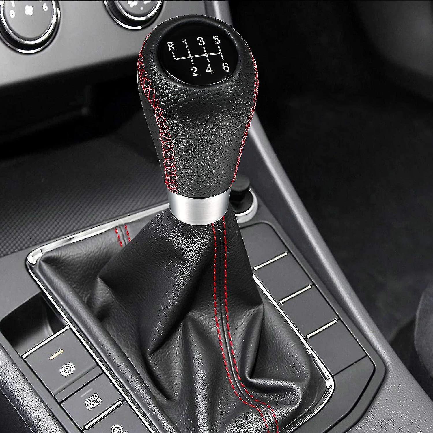 Universal Gear Shift Knob 6 Speed Manual Leather, Car Tuning Parts ...
