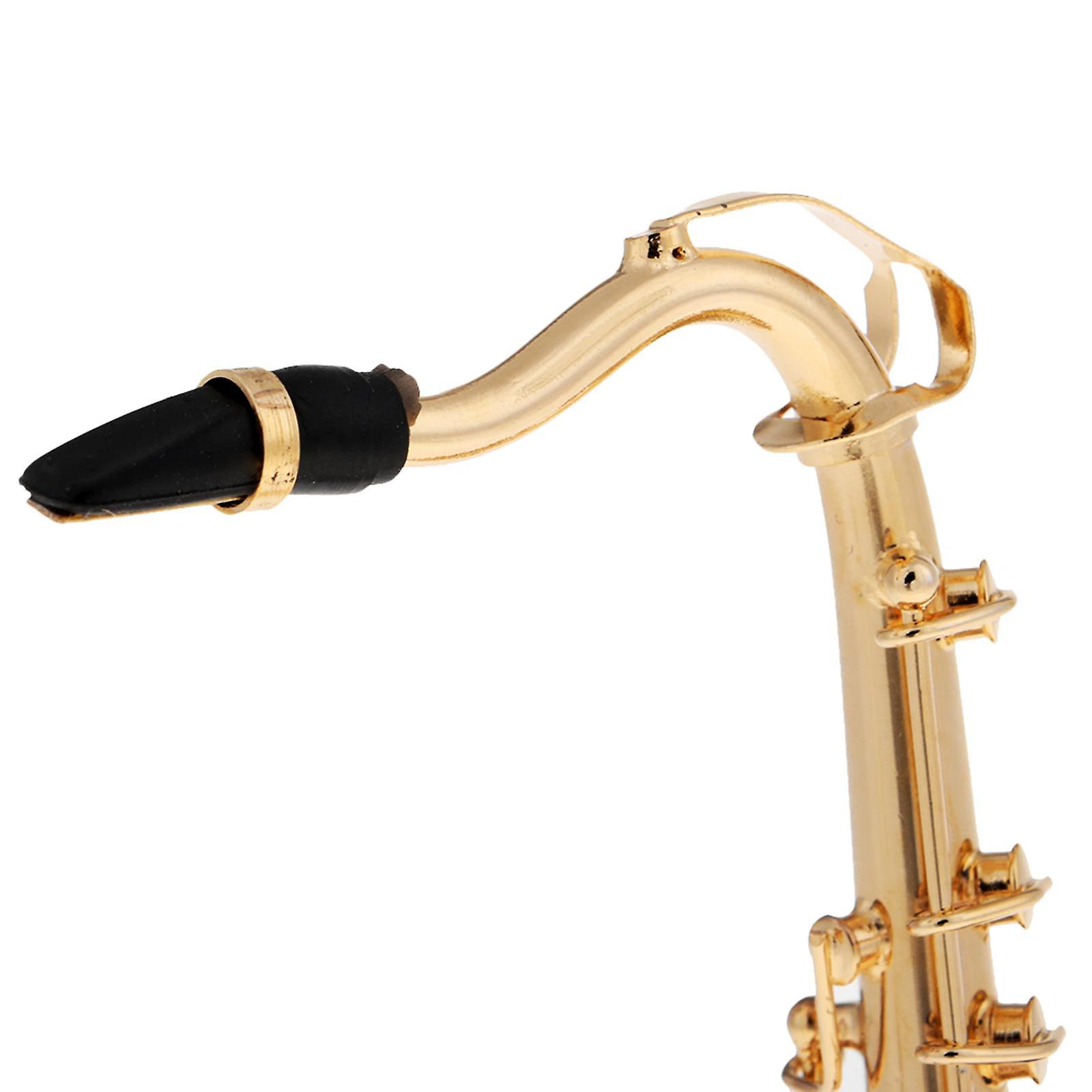 1:12 Mini Saxophone Model Musical Instrument w/ Storage Case Dollhouse ...