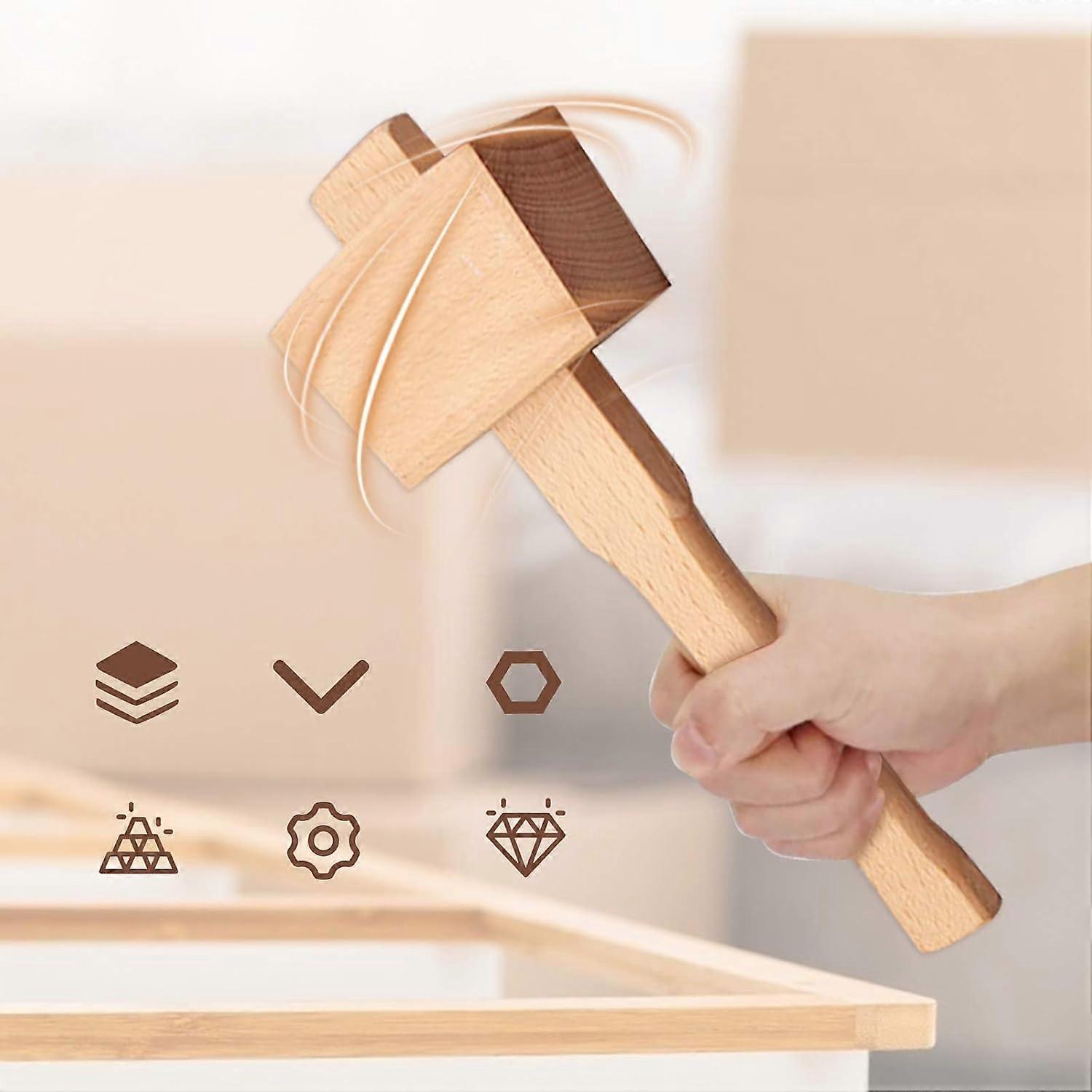 Beech Wood Mallet Hammer With Comfortable Handle Inclined Striking ...