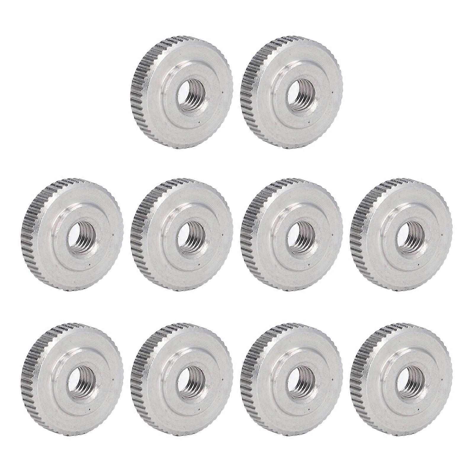 Knurled Thumb Nut M5 304 Stainless Steel Flat Head Through Hole Hand ...
