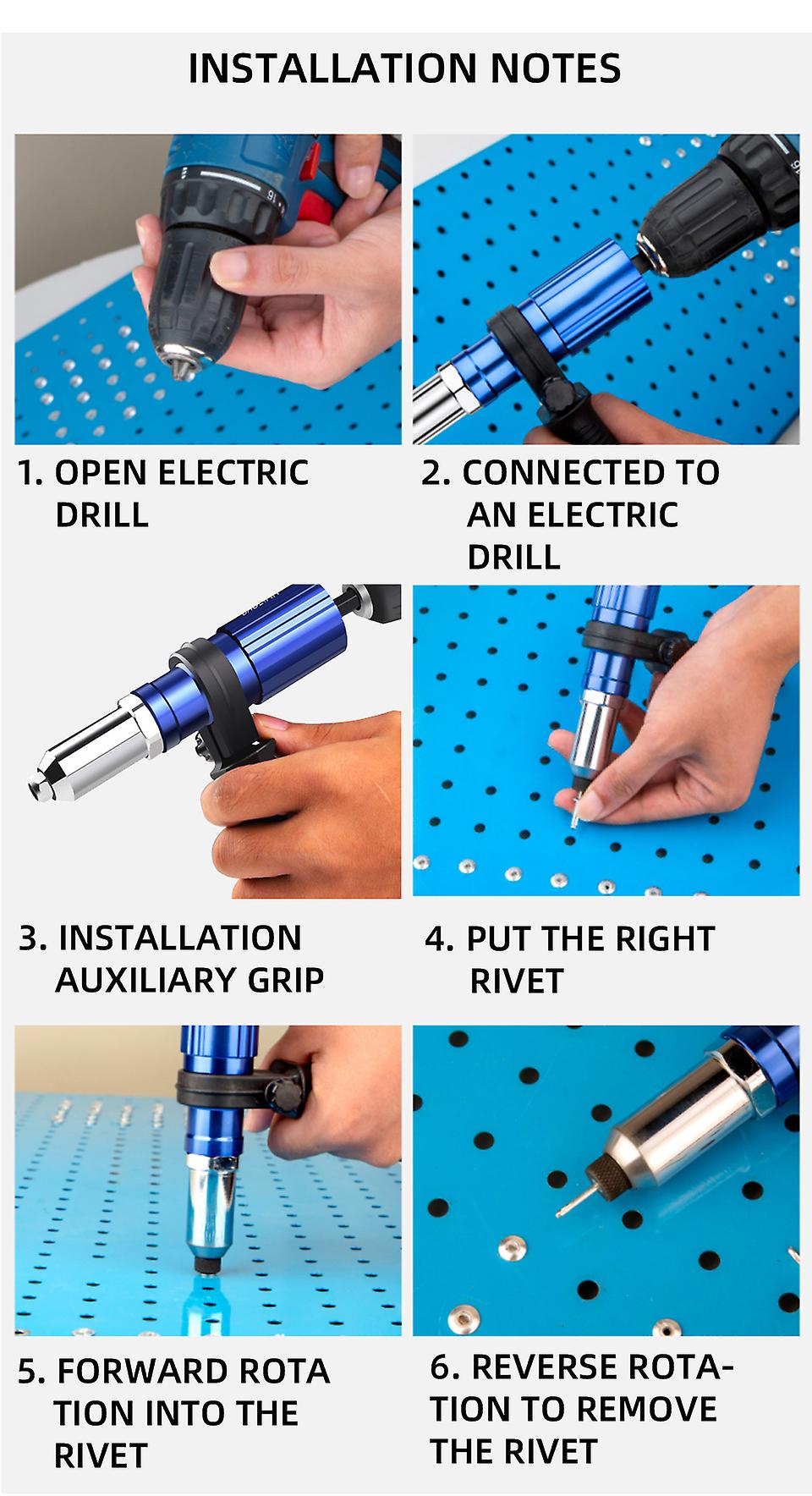 Rivet Nut Drill Adapter Sheet Metal Riveting Adapter Electric Rivet Nut ...