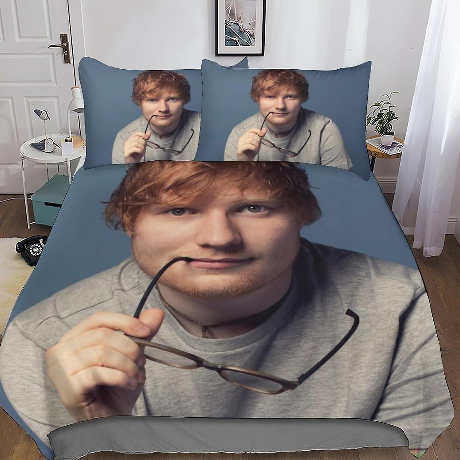 Ed Sheeran Bedding Set 3D Duvet Cover Set Soft Microfiber Singer Actor ...