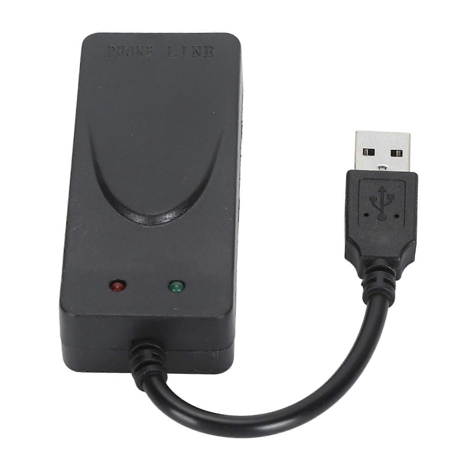 USB 56K External Dial Up Fax Data Modem Dual RJ11 Ports Support Caller ...