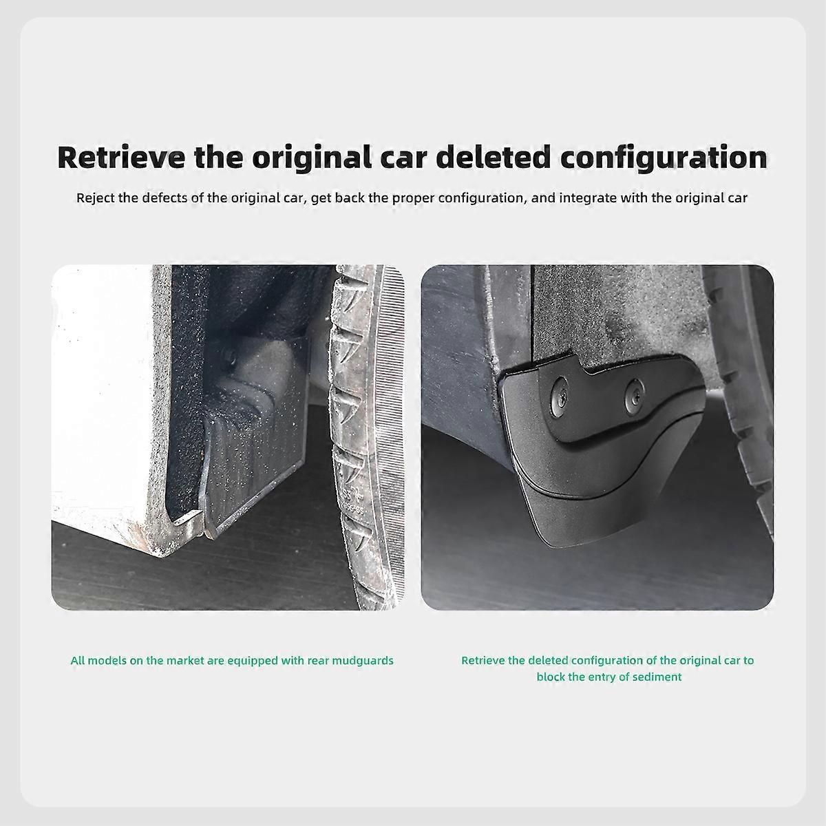 LUCKEASY For Tesla Model Y 2020-2024 Rear Wheel Mud Flaps Car ...