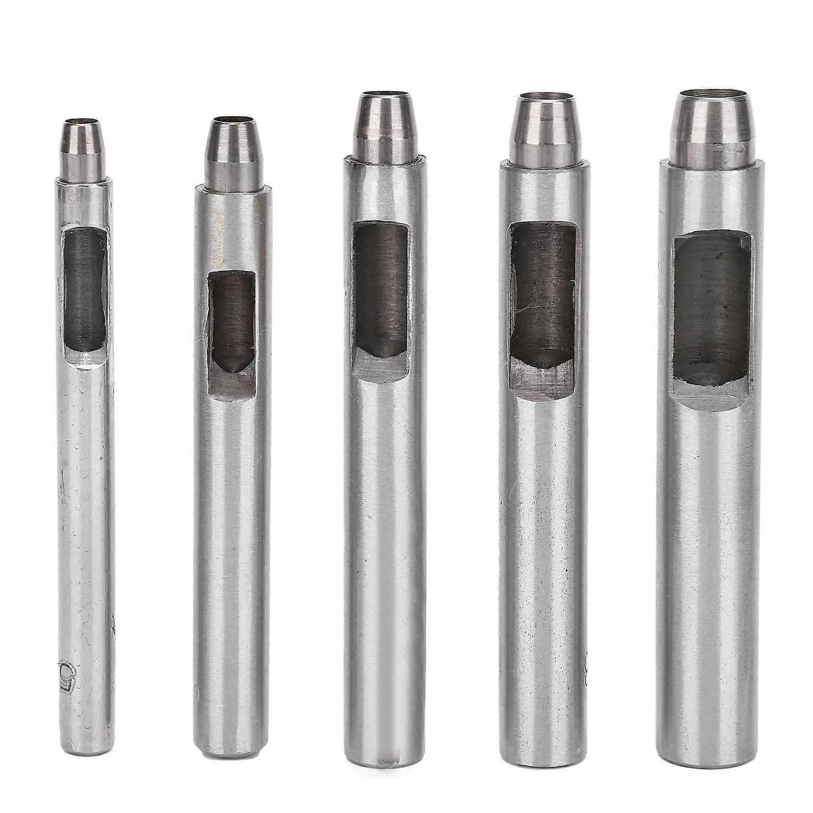 Hole Punch Tool Set Straight Round All Steel Leather Craft DIY ...