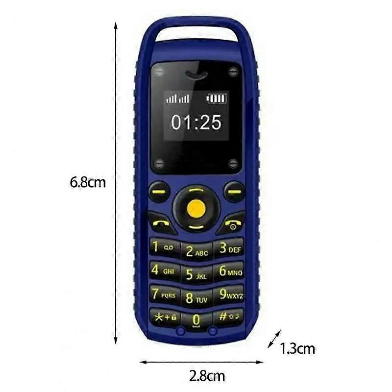 B25 Dual-SIM Mini Bar Phone 0.66-inch Screen 2G GSM Mobile Phone - Red ...