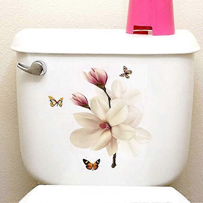 Flower Toilet Seat Lid Cover Decals Stickers, Removable Self-Adhesive ...