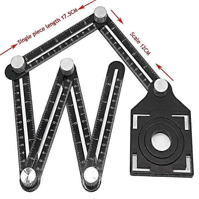 Construction tools multi angle measuring ruler aluminum folding ...