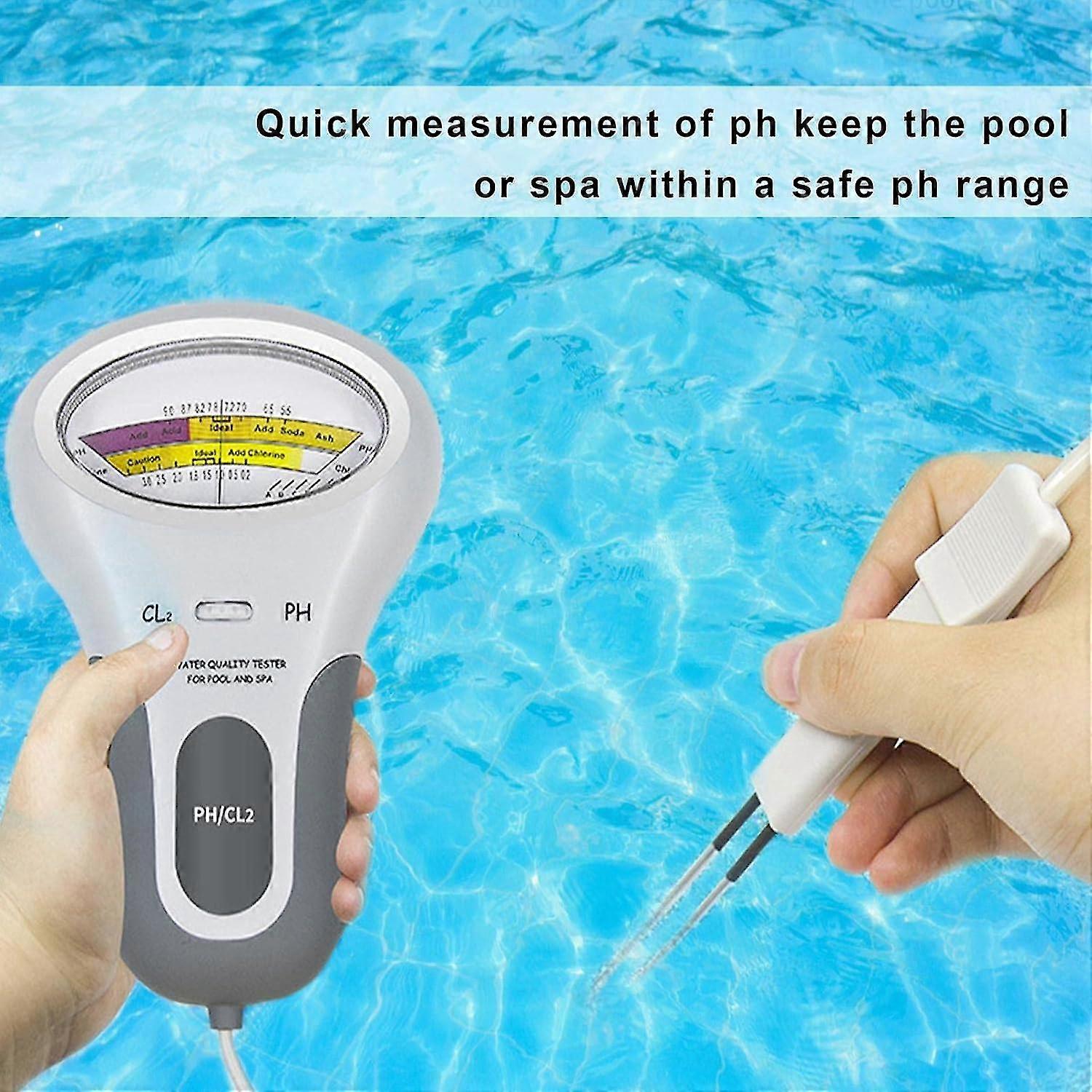 Swimming Pool Water Analysis Electronic PH Meter and Chlorine Tester ...