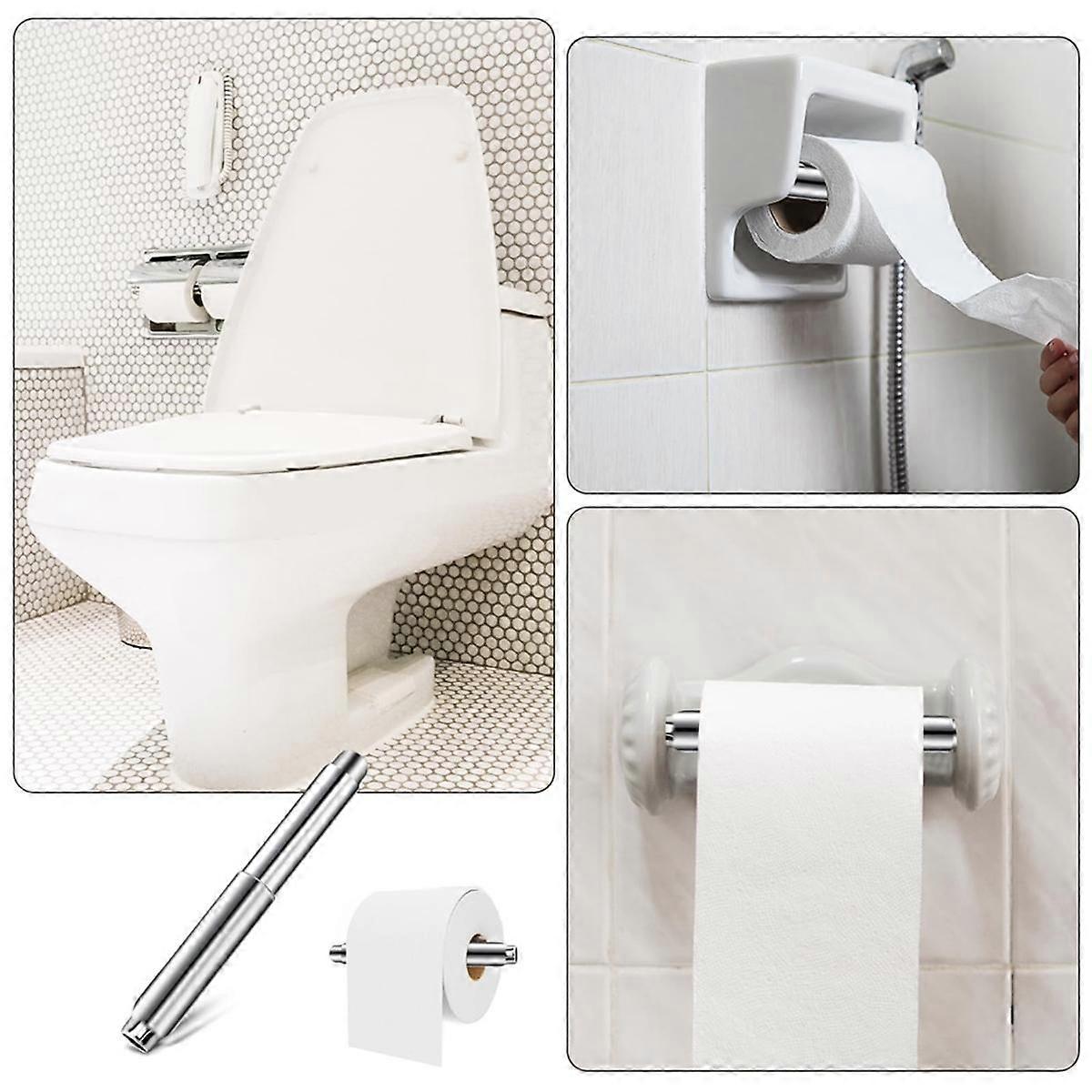 8PCS Paper Toilet Holder Replacement Rod Stainless Steel Toilet Paper ...