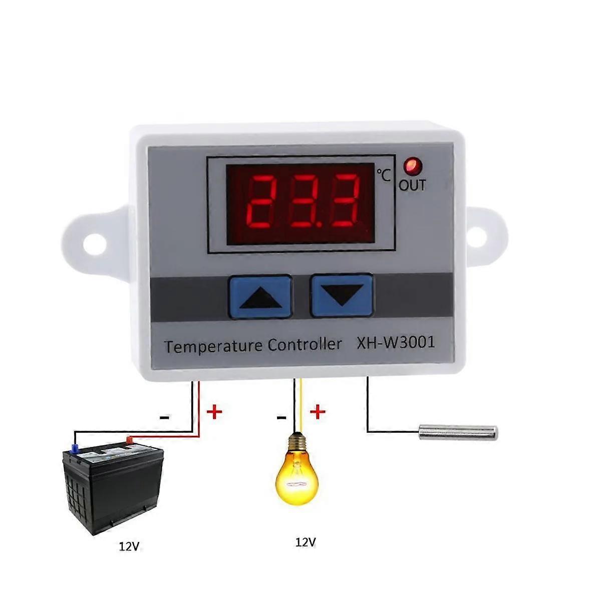 12V Digital LED Temperature Controller Thermostat Control Switch ...