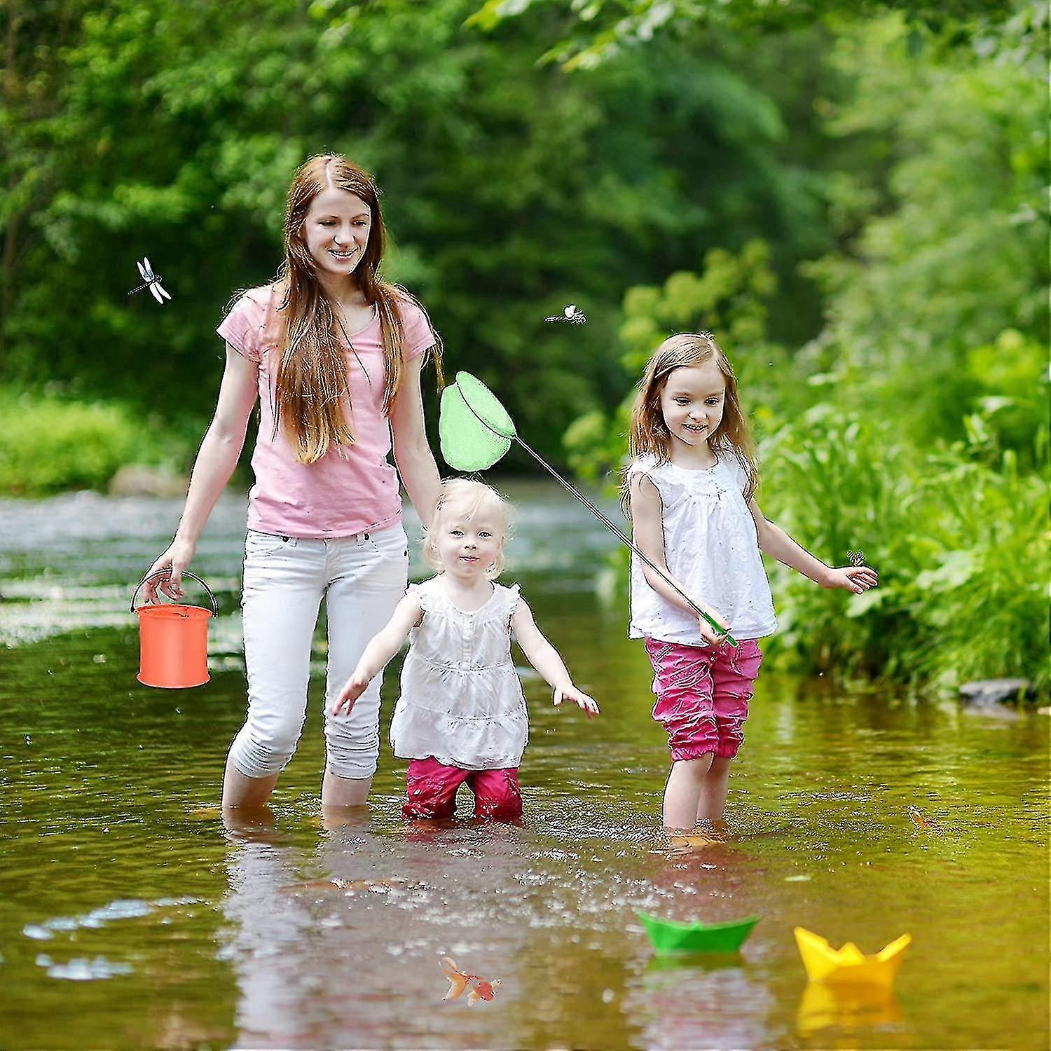 Fishing Nets For Kids And Foldable Bucket Set Colorful Telescopic ...