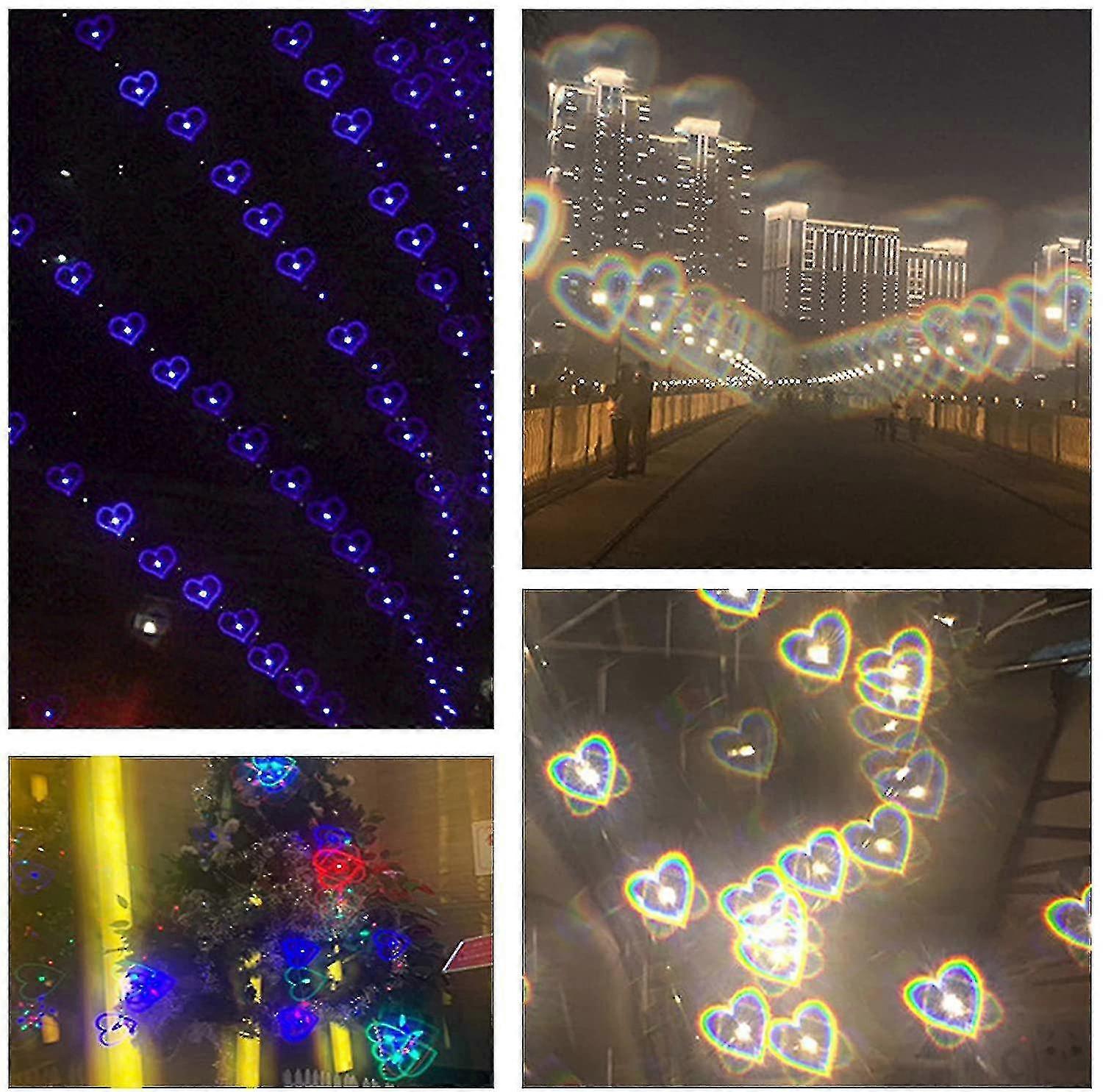 Heart Effect Light Diffraction Glasses Peach Heart Shaped Special ...