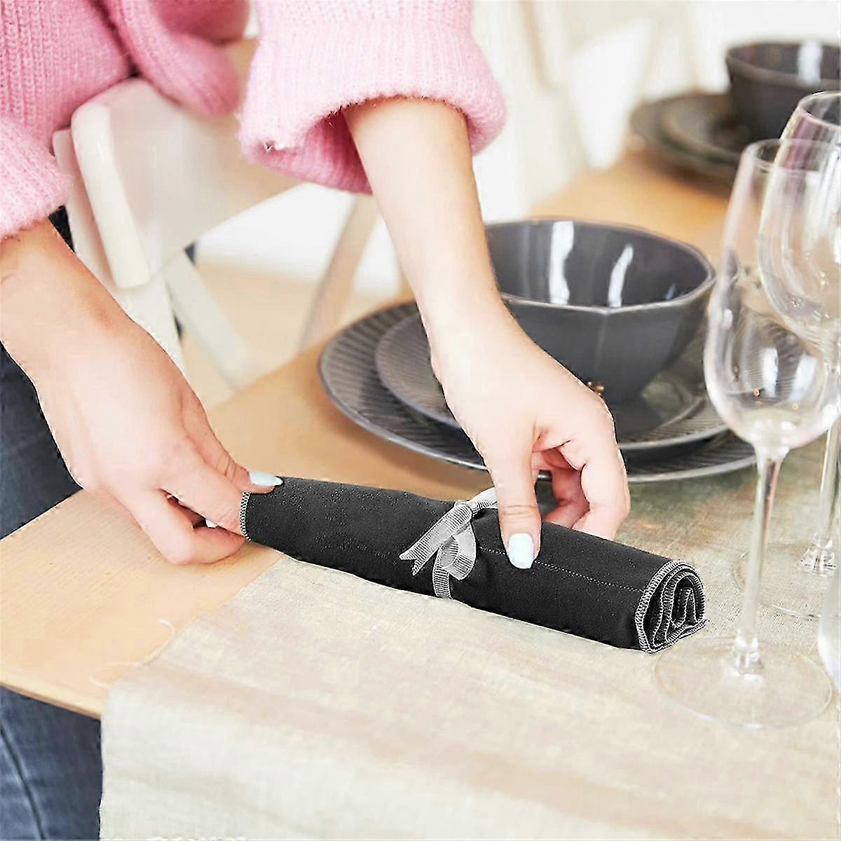 Silver Storage Bags Silver Storage Cloth Felt Flatware Organizer Anti ...