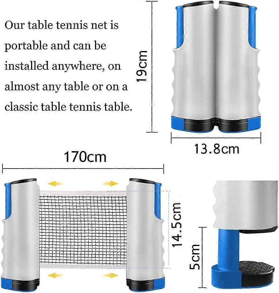 Ping Pong Net, Retractable Table Tennis Net/Replacement Set, Adjustable ...