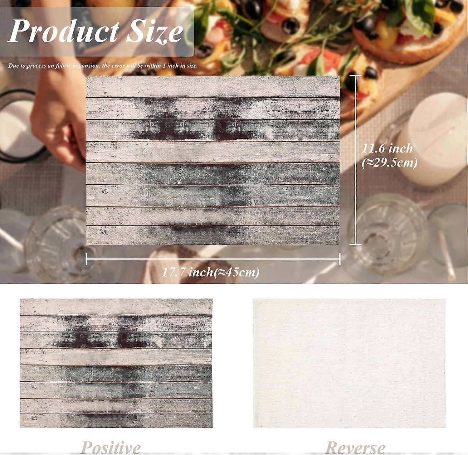 Grey Wood Rough Dark Surface Placemats, Black Old Table Mat Linen ...