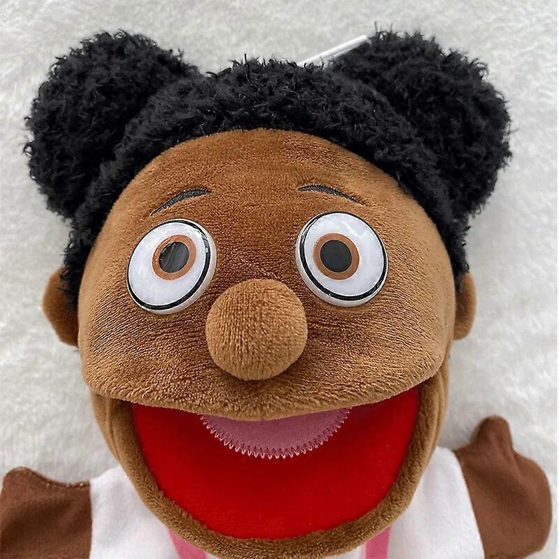 1/2/6pcs Black Skin Family Member Hand Puppet Open Mouth Stuffed Glove ...