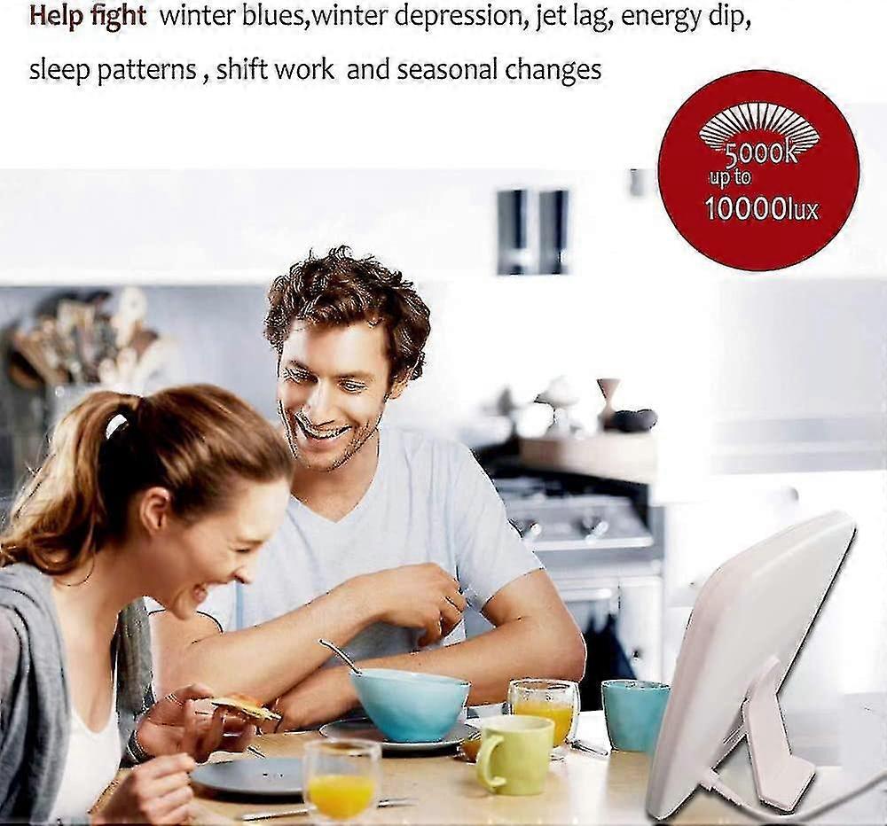 10000 Lux Light Therapy Lamp, Daylight Lamp With Adjustable Brightness ...