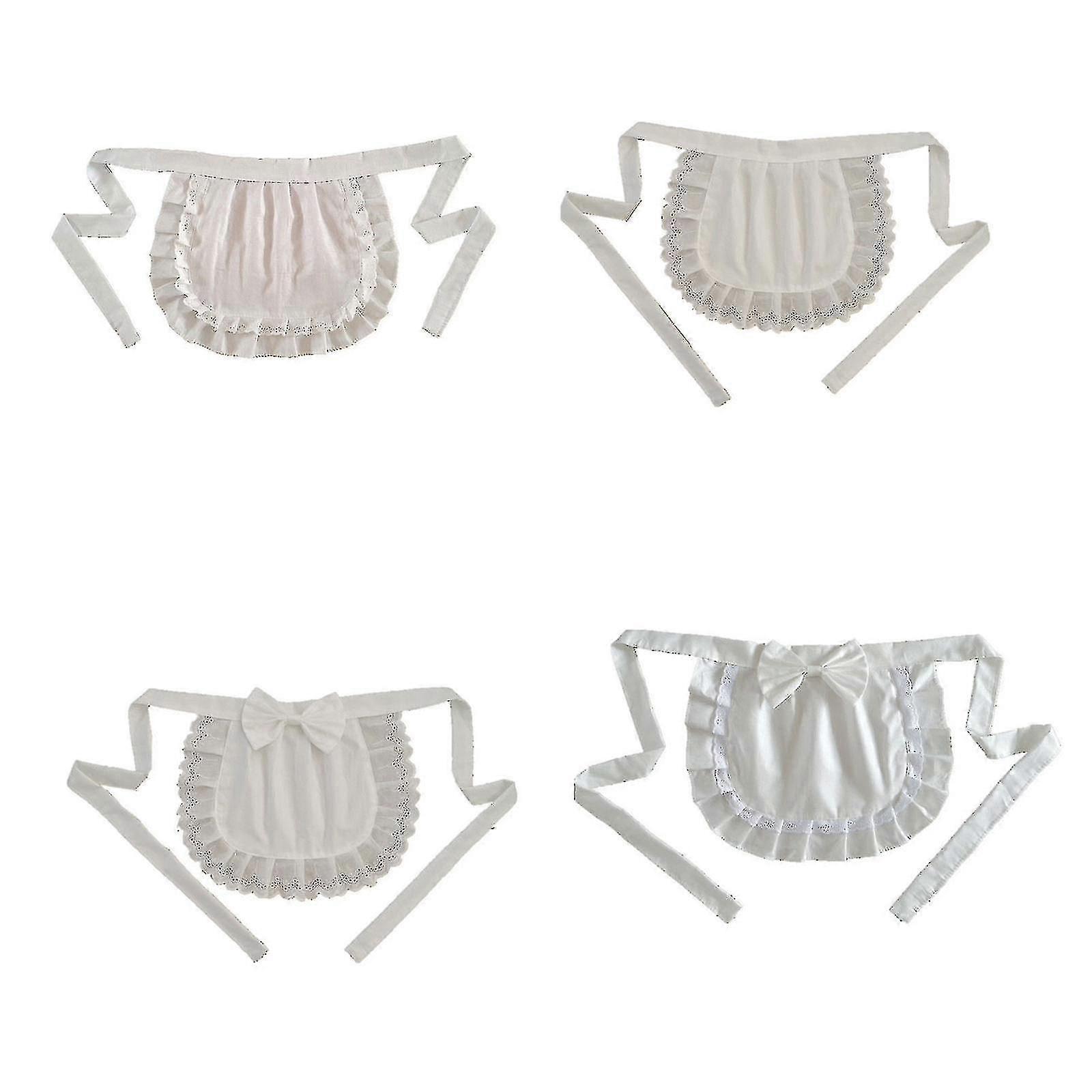 Retro Aprons Waist Apron Waist Apron For Girls Tight Costume White ...