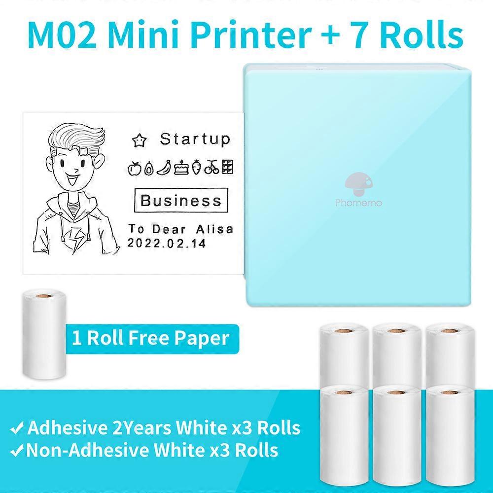 M02 Portable Mini Bluetooth-Compatible Pocket Printer Print Black and ...