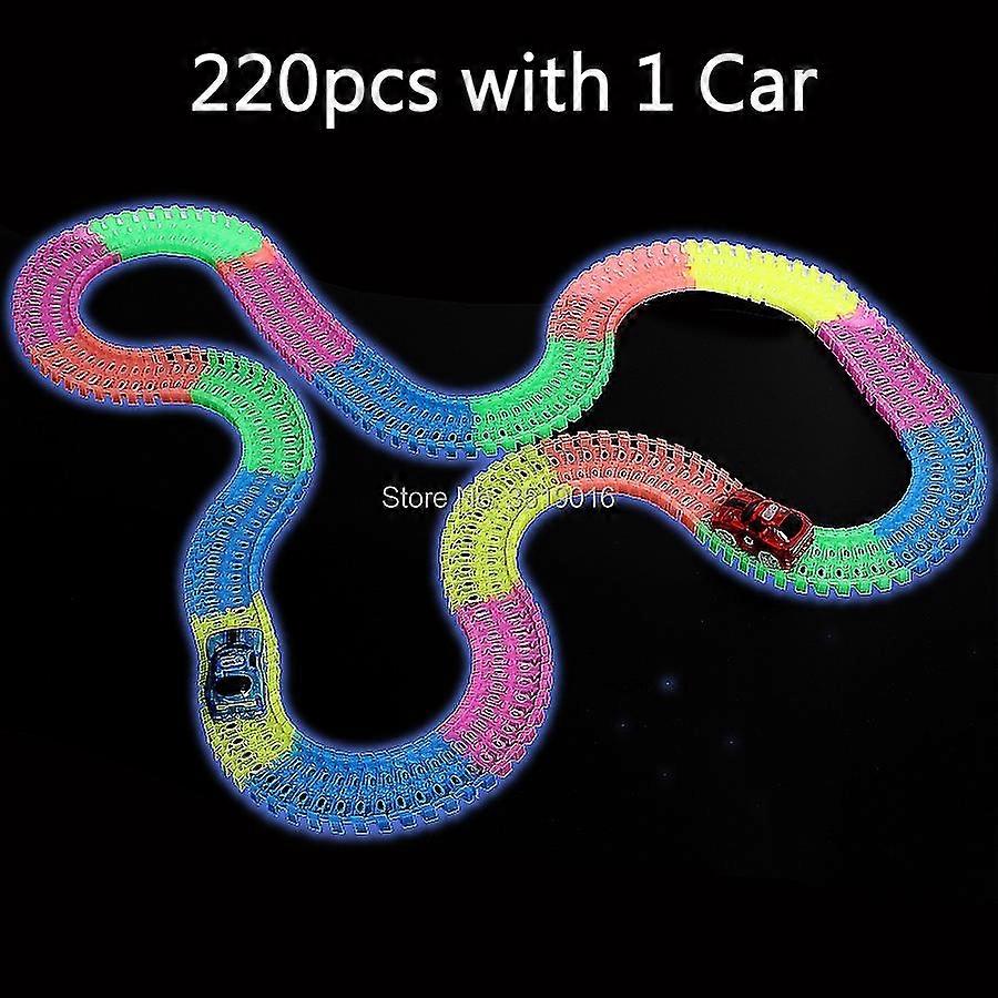Glow In The Dark Diy Rail Magical Tracks 360 Stunt Loop Flexible ...
