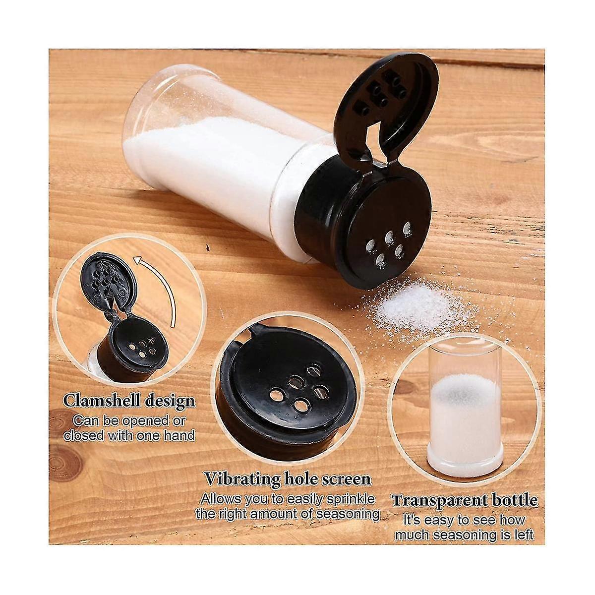 50pcs Plastic Spice Jars With Shaker Lids Spice Containers Plastic ...