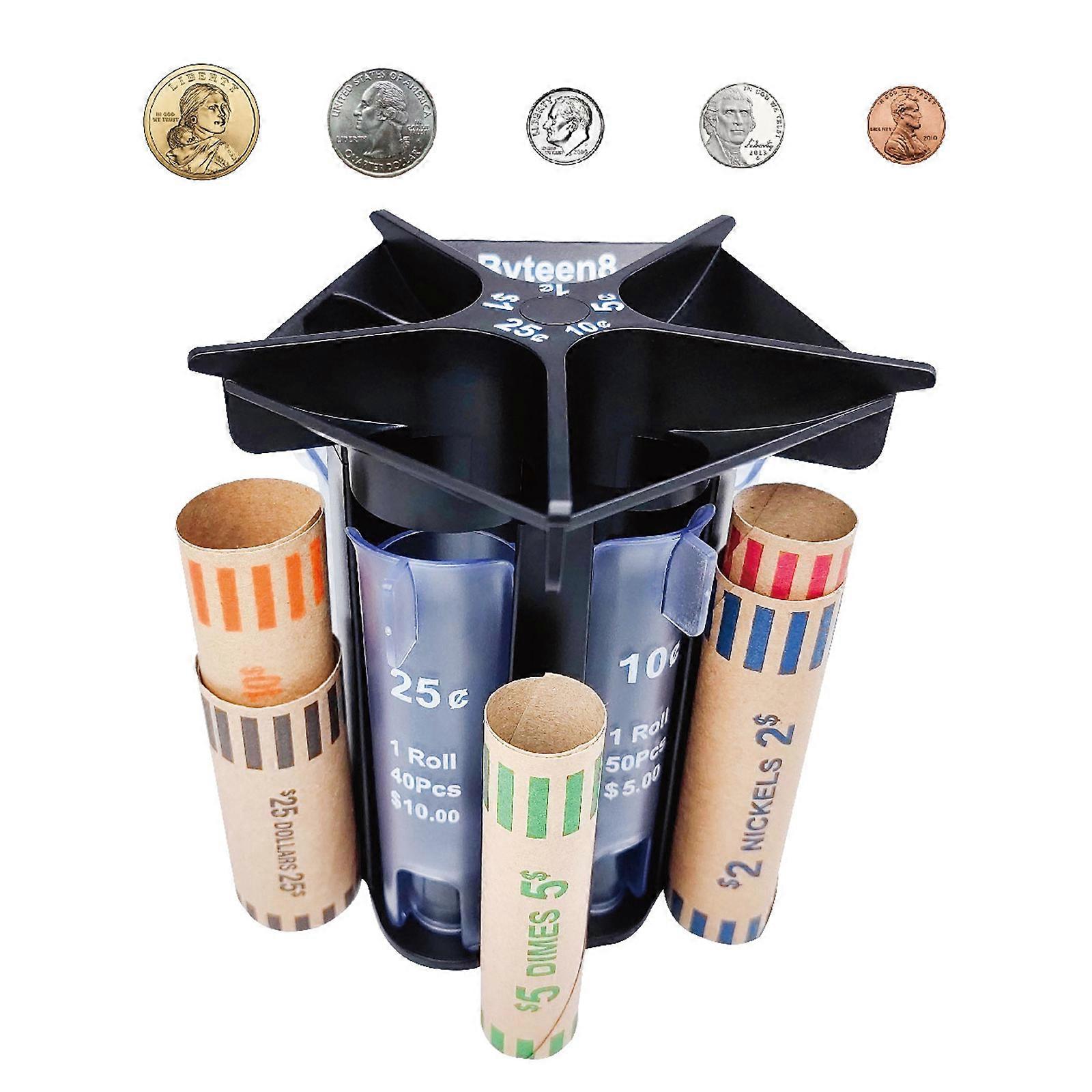 5-in-1 Change Sorter Coin Organizer Coin Bank Holder Coin Wrappers ...