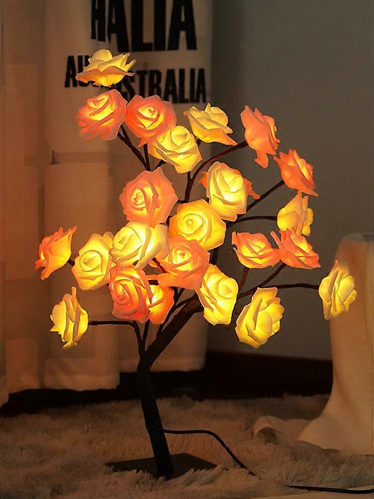 Best discount-Rose Lamp Tree,Light Up Rose Petal Tree 24 Led Lamp ...