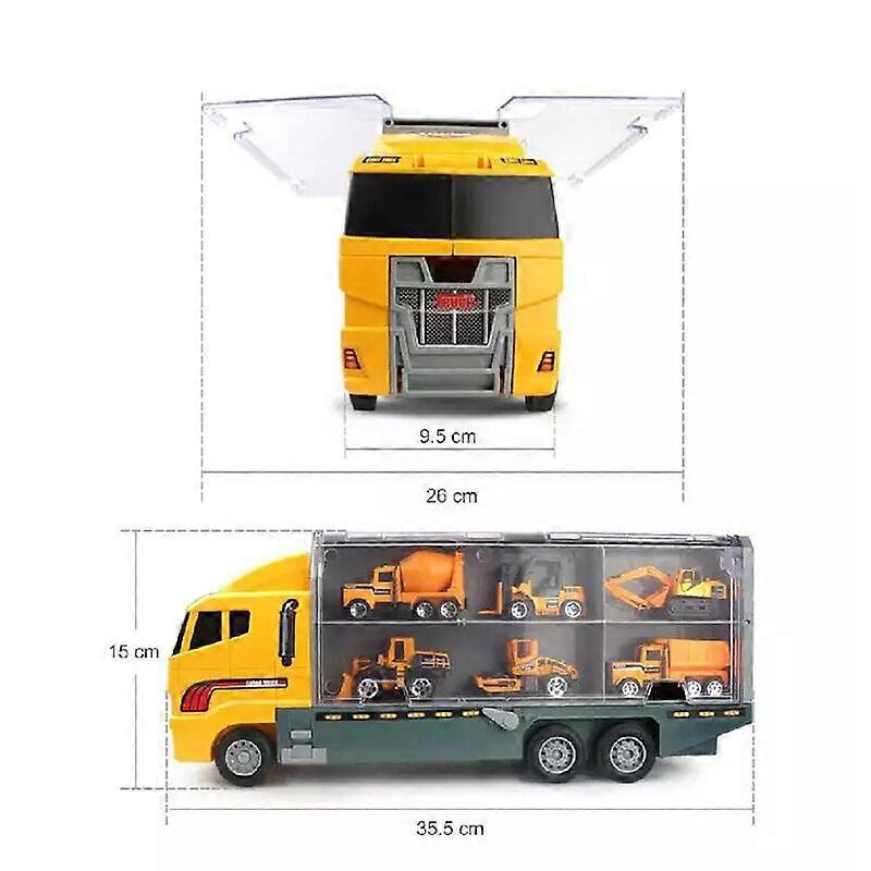 Die-cast construction toy car container transport truck toy truck alloy ...