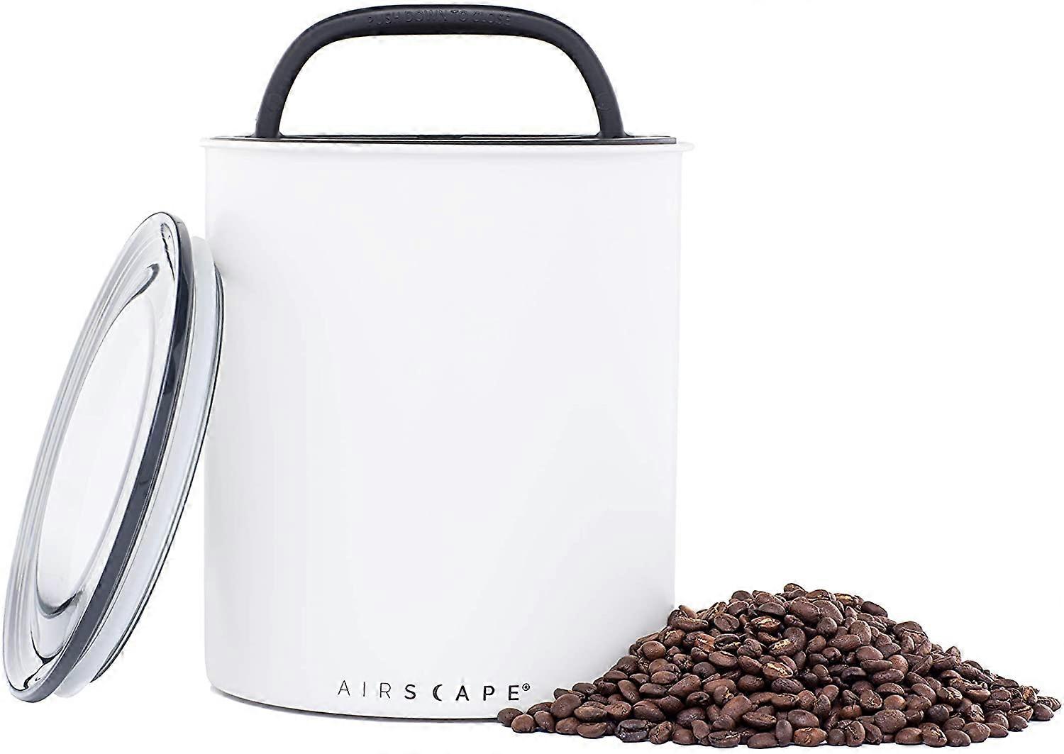 Matte WhiteLargeAirscape Coffee Storage Canister (2.2 lb Dry Beans ...