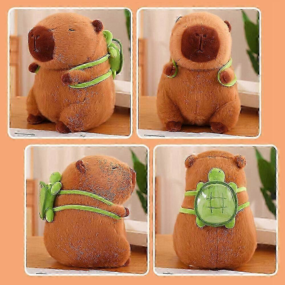 Cute Animal Guinea Pig Plush Toy, Capybara Carrying Turtle Realistic ...