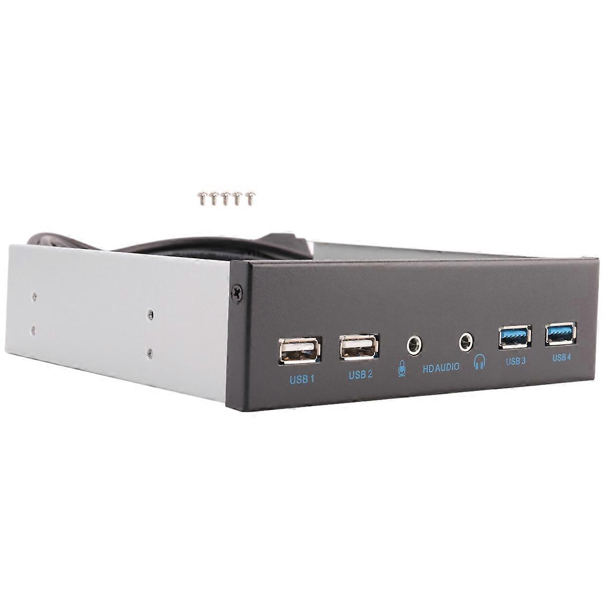 5.25 Inch Desktop Pc Case Internal Front Panel Usb Hub 2 Ports Usb 3.0 ...