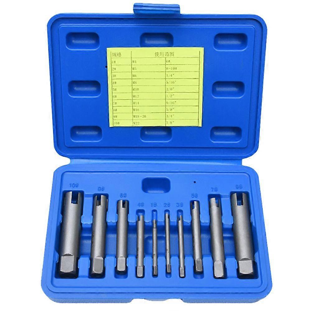 10 Pcs Durable Screw Extractor Set Broken Tap Extractors with Box ...