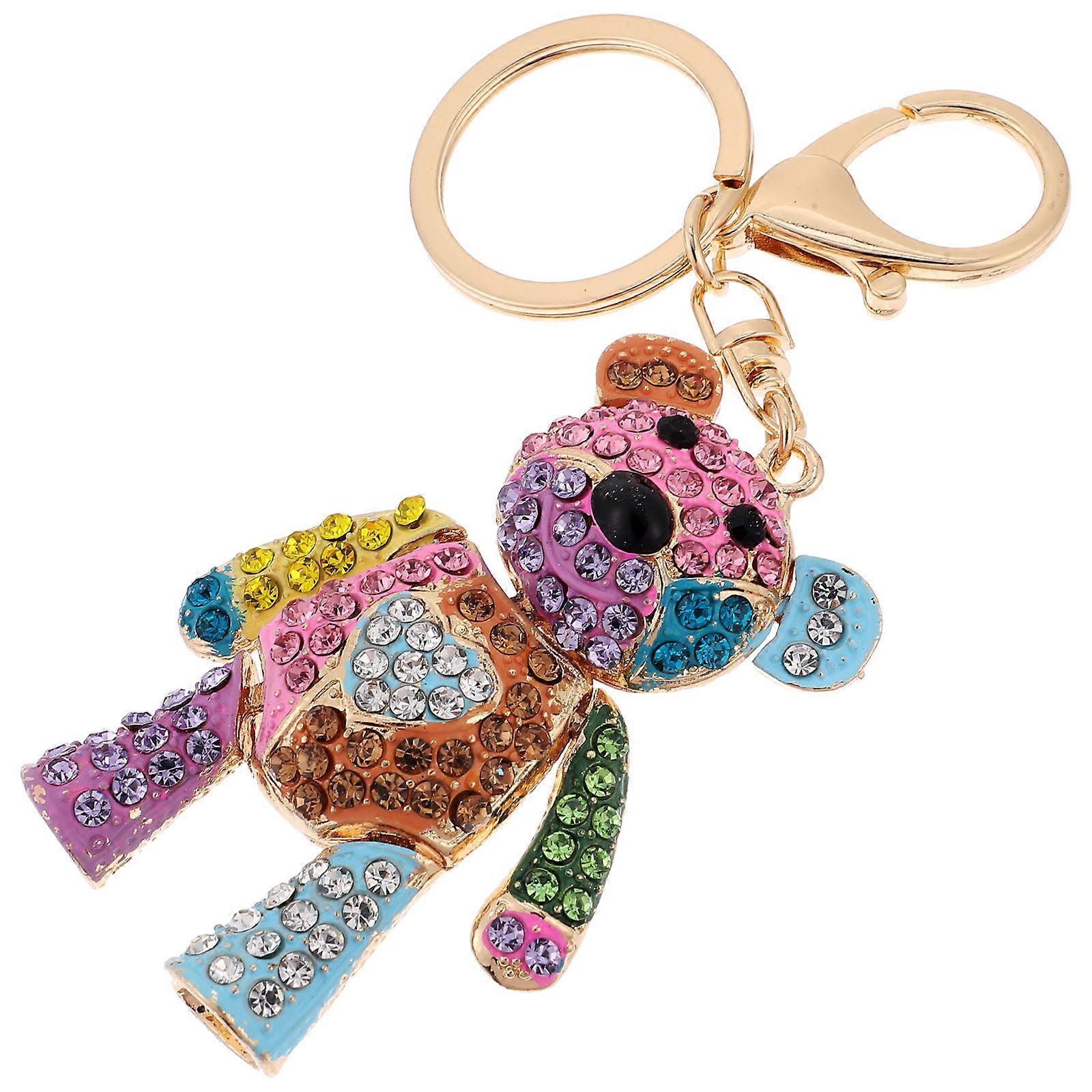 Cute Bag Charm Bear Key Chain Metal Purse Accessory Daily Use 13.2X4 ...
