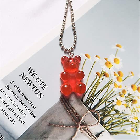 8 Pack Cute Cool Colorful Resin Gummy Bear Bead Chain Pendant Necklace ...