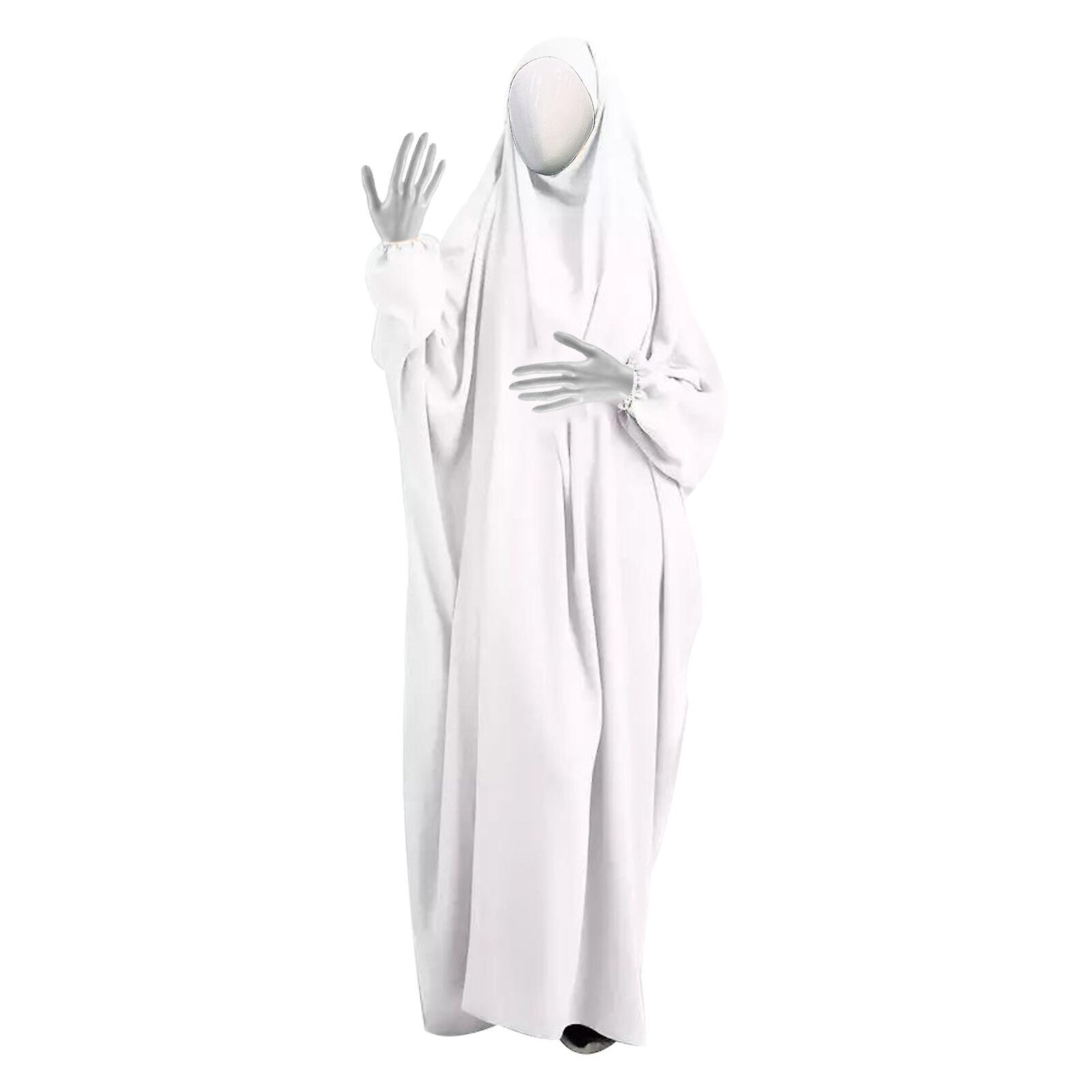 Womens Muslim Dress Ramadan One Piece Prayer Dress Hijab with Hood ...