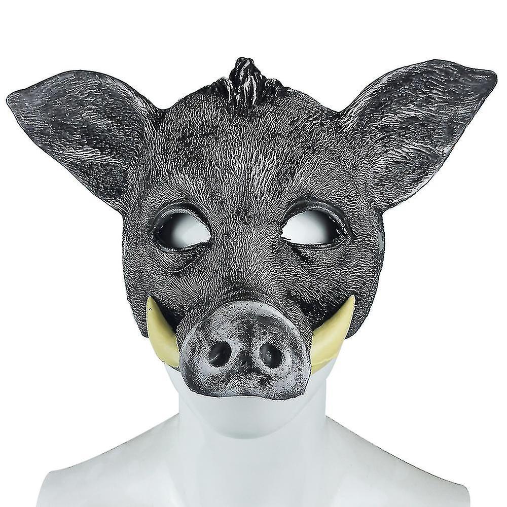 3d Realistic Wild Boar Face Mask Pu Foam Pig Face Cover Dress Up Party ...