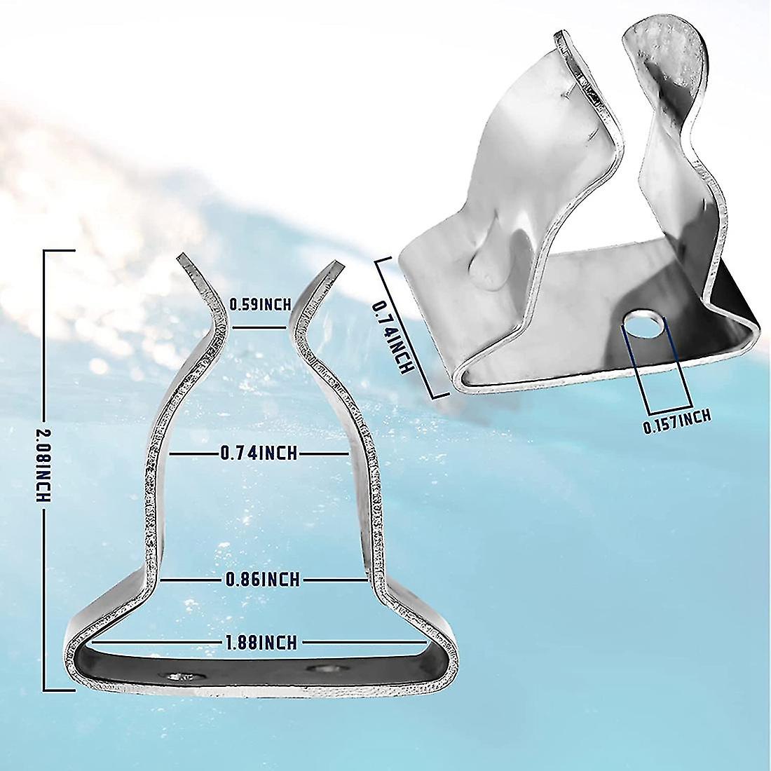 4 Pieces Of Stainless Steel Boat Hook Small Spring Clamp Holder Boat ...