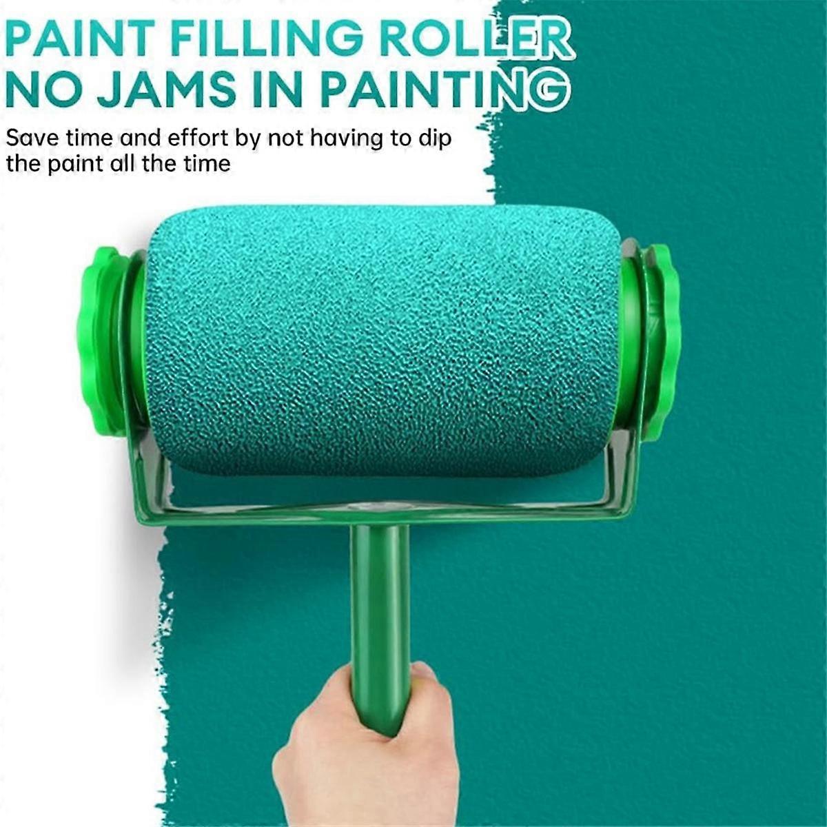 Professional 6-Piece Paint Roller Set for Walls and Ceilings - Extendable Brush, Tray, Rollers ...