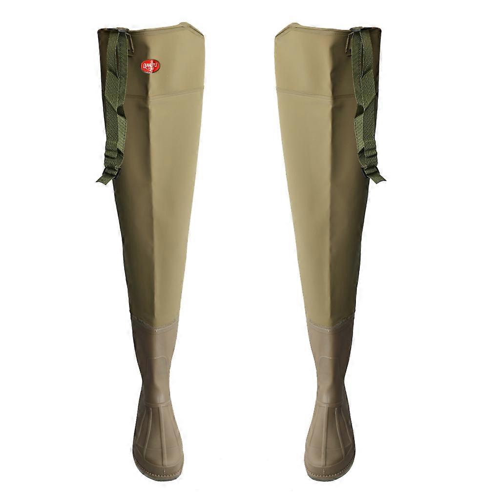 Waterproof Wading Boots Over Knee Hip Waders Thick Leg Wear Rain Boots ...