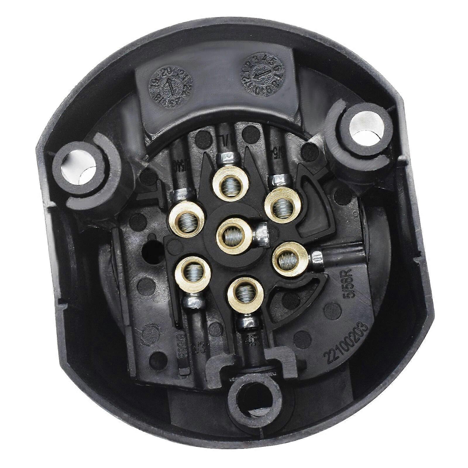 7 Pin 12V European Trailer Socket + Plug Tow Bar Electrics Connector ...