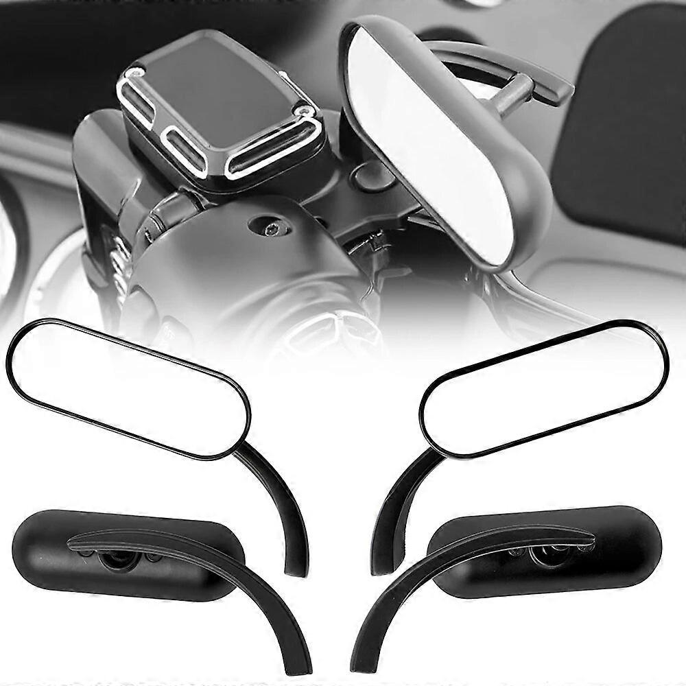 Universal Motorcycle Rearview Oval Mirror 8mm&10mm Side Mirrors For ...