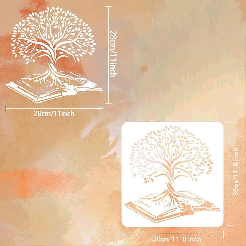 1Pc Tree of Life Stencil for Painting Large Tree Branches Leaves ...