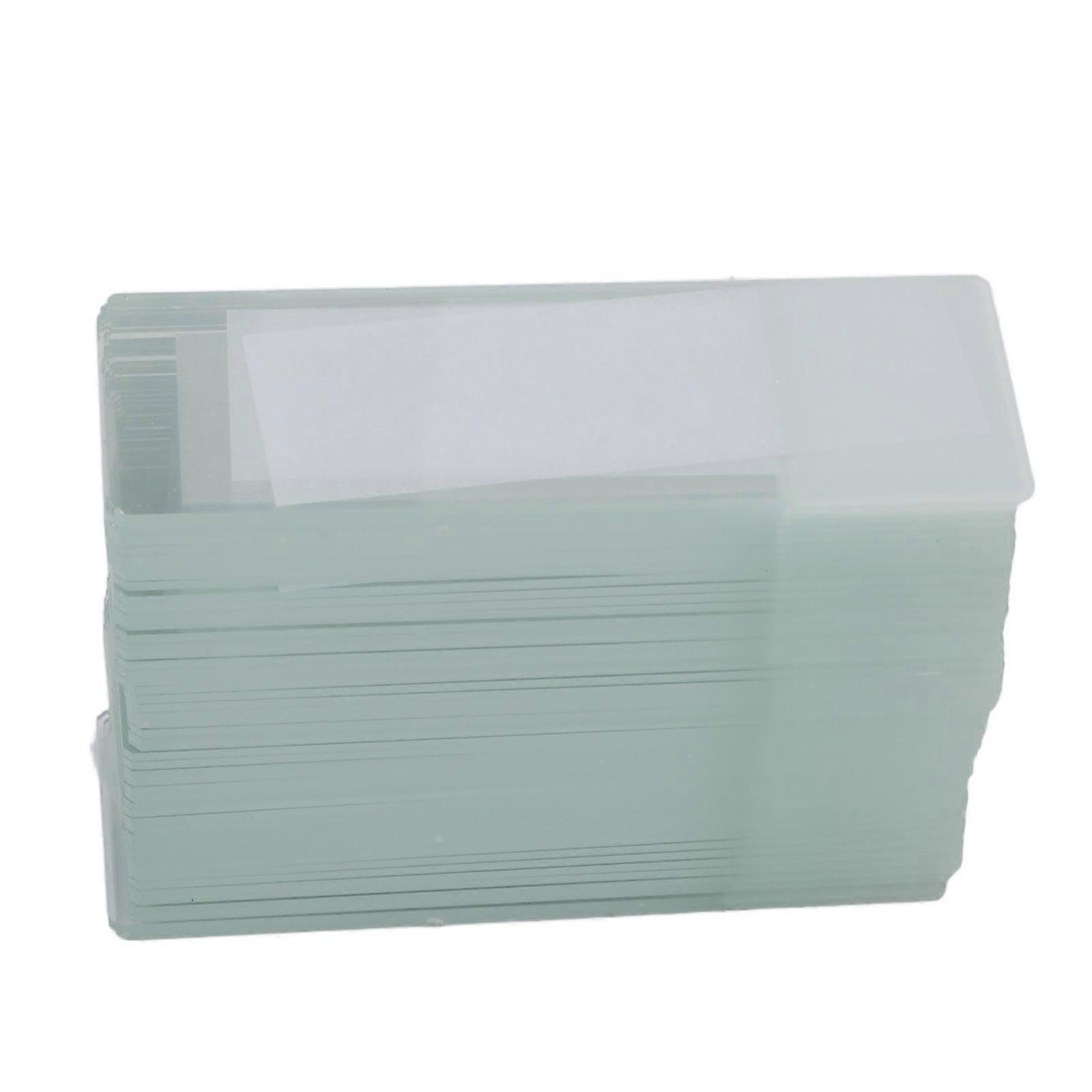 100Pcs Microscope Slides Rounded Corner Blank Glass Microscope Slides ...