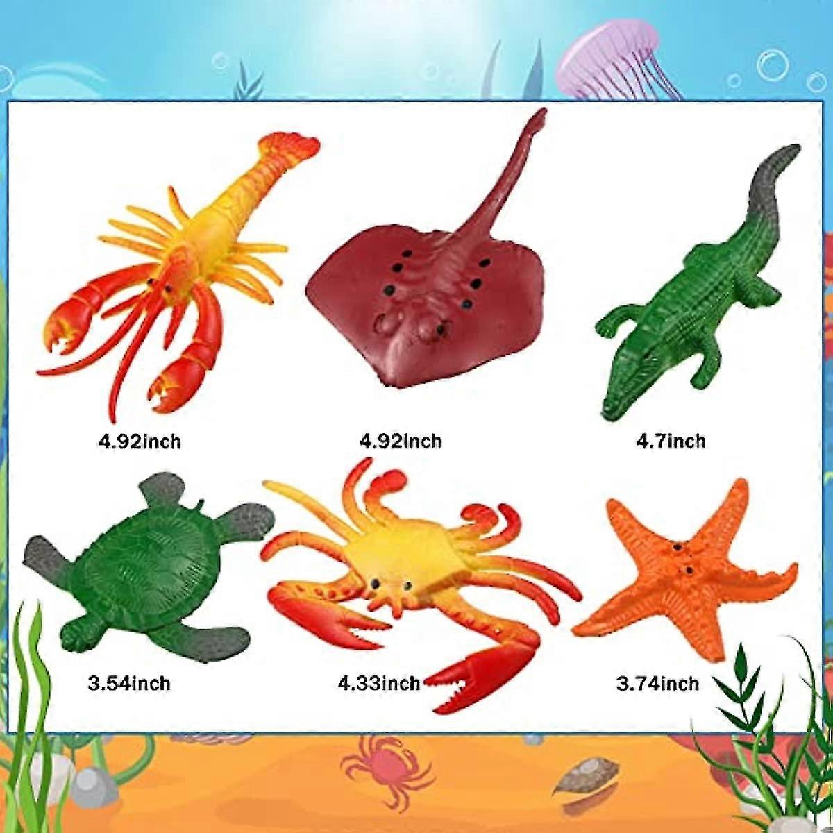 6 Pack Large Sea Creatures Water Growing Toy For Kids Party Favor Funny Grow Creatures Toys In ...