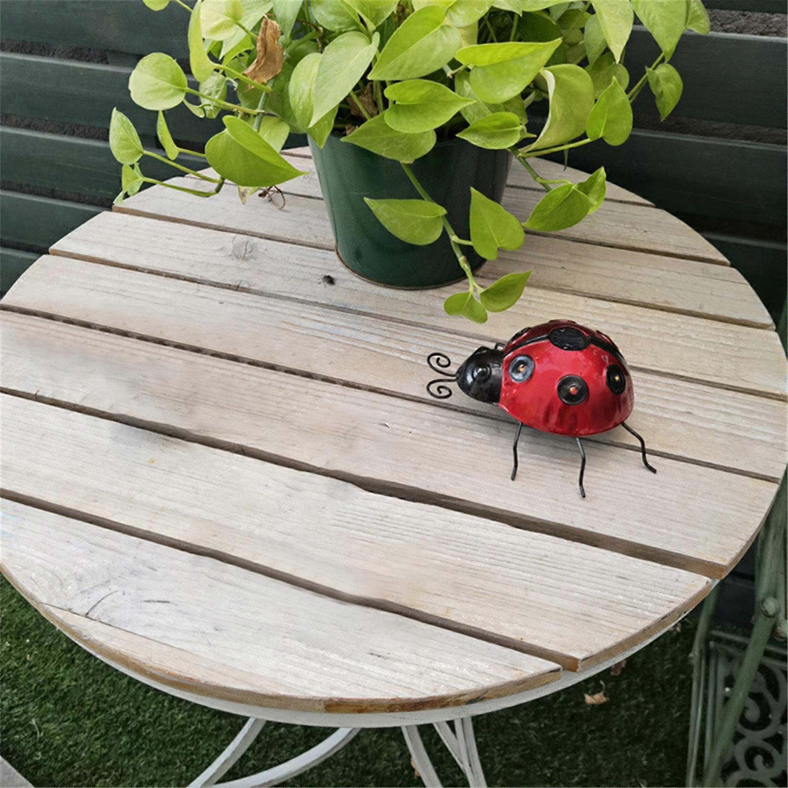 Metal Garden Wall Art Decor Cute Ladybugs Photoluminescence Wall ...